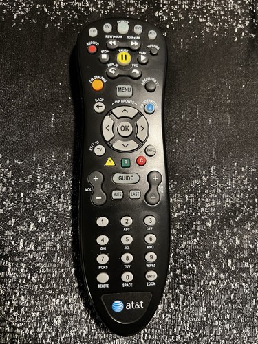 AT&T U-verse S10-S4 Standard Universal TV Remote Control DVR Black ...