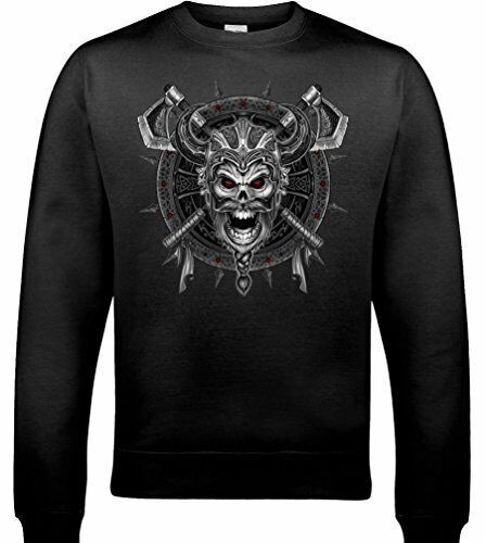 Viking Skull Scudo - Uomo Divertente Felpa Ragnar Show Televisivo ...