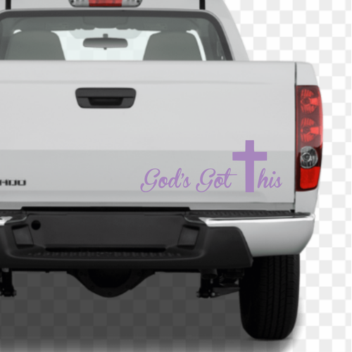 God's Got This Cross Decal Tumbler Car Truck Christian Sticker 22 ...