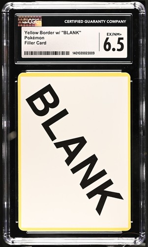 CGC 6.5 EX/NM+ Yellow Border With BLANK Filler Card Pokémon Trading ...