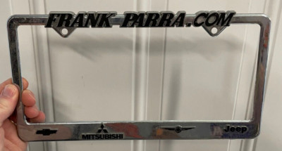 Frank Parra Metal License Plate Frame Chevrolet Jeep Mitsubishi Irving ...