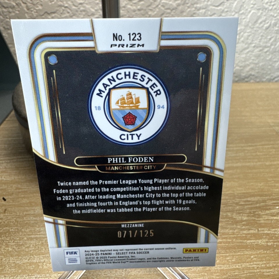 2024-25 Select FIFA Orange Fluorescent #123 Phil Foden MANCHESTER CITY ...