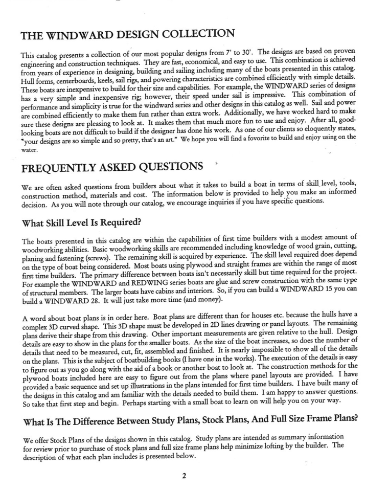 Windward Designs Boat Plans Catalog, Third Edition / Karl Stambaugh ...