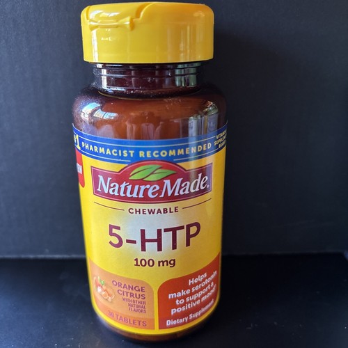 Nature Made 5-HTP 100mg Positive Mood Support, 30 Chewable Tablets ...