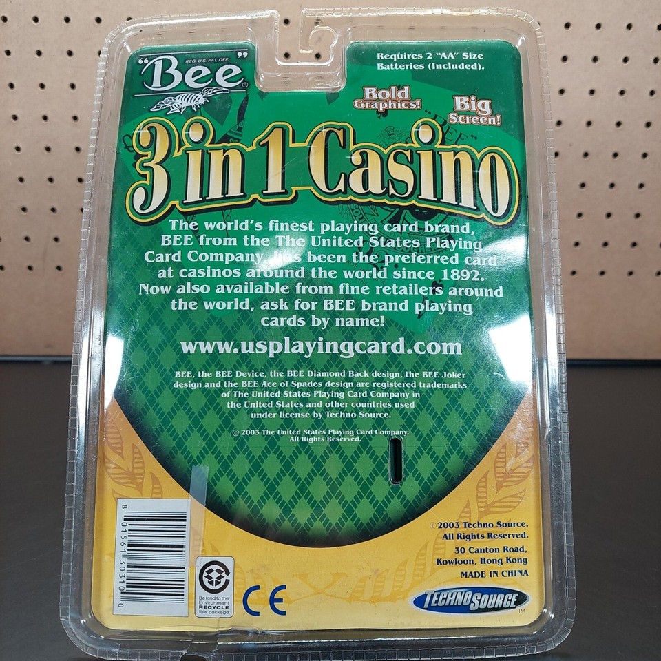 Bee 3 IN 1 Casino Hand Held Electronic Card Game NOS | eBay