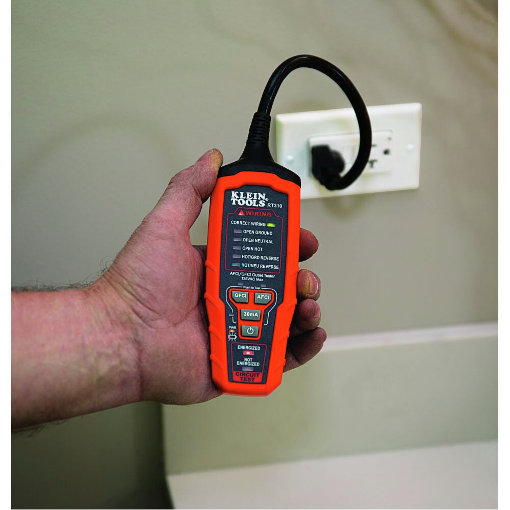 Klein Tools RT310 AFCI and GFCI North American Electrical Outlet Tester ...
