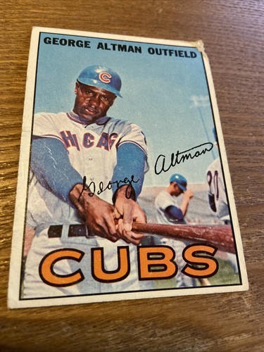 1967 Topps George Altman #87 Chicago Cubs Vintage Baseball Card (poor ...