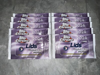 2024 Topps Chrome x Mitchell & Ness Lids Exclusive Sealed Pack(s) - 10 ...