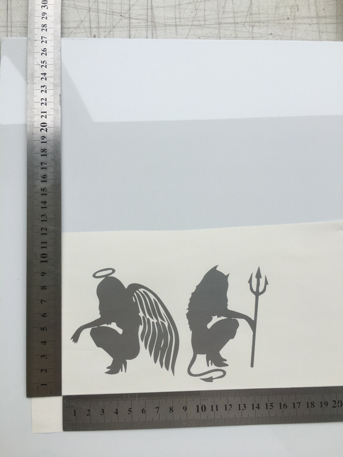 ANGEL & DEVIL BUMPER STICKER,VINYL DECAL,WINDOW, LAPTOP, BIKE STICKER ...