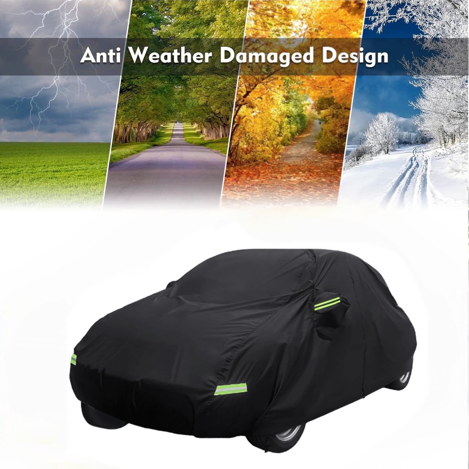 Outdoor UV Protection Inner Lining Full Car Cover Dust Water Proof For ...