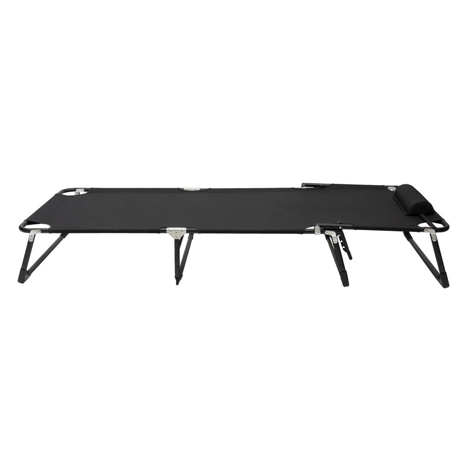 Adults Folding Sleeping Cot Office Nap Bed Heavy Duty Adjustable Cots ...