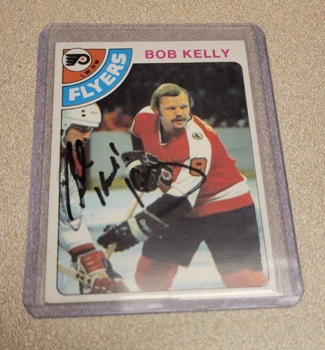 BOB "HOUND" KELLY SIGNED 1978-79 TOPPS HOCKEY CARD #71 TTM AUTOGRAPH ...