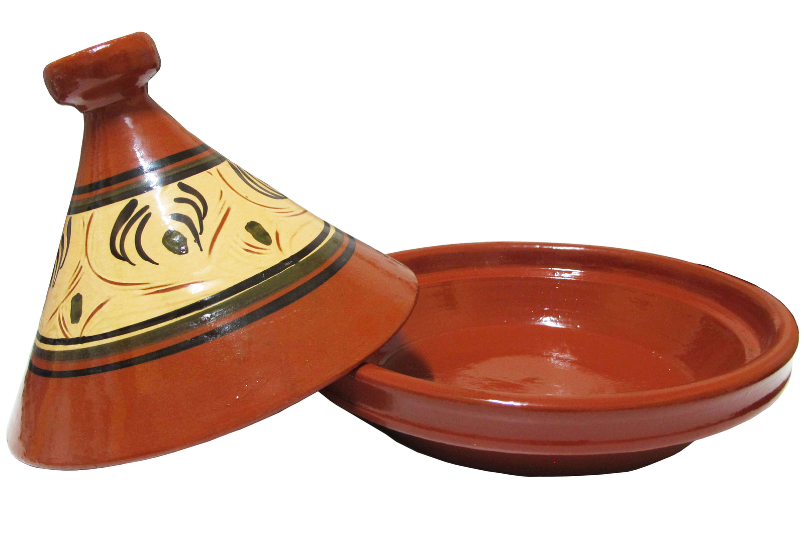 Marokkanische Tajine Tajin Tagin Tanger glasiert 3-5 Personen Ø 34cm ...