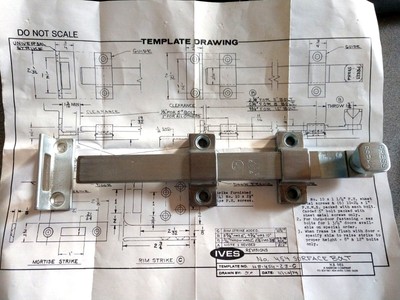 IVES UL 454 SLIDE BOLT AND STRIKE LESS FASTENERS NOS US26D (SEE LISTING ...