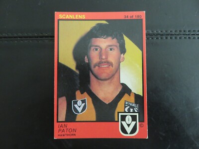 1982 SCANLENS VFL CARD. #34 IAN PATON. NEAR MINT | eBay