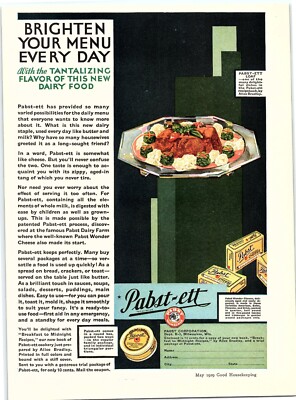 1929 PABST-ETT Cheese Food Kitchen Wall Décor 20's Vintage Print Ad | eBay