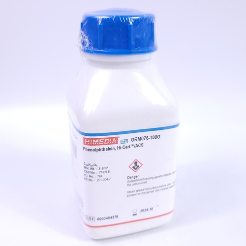HiMedia Phenolphthalein, Certified (100G)GRM076-100G Exp 10/2024 | eBay