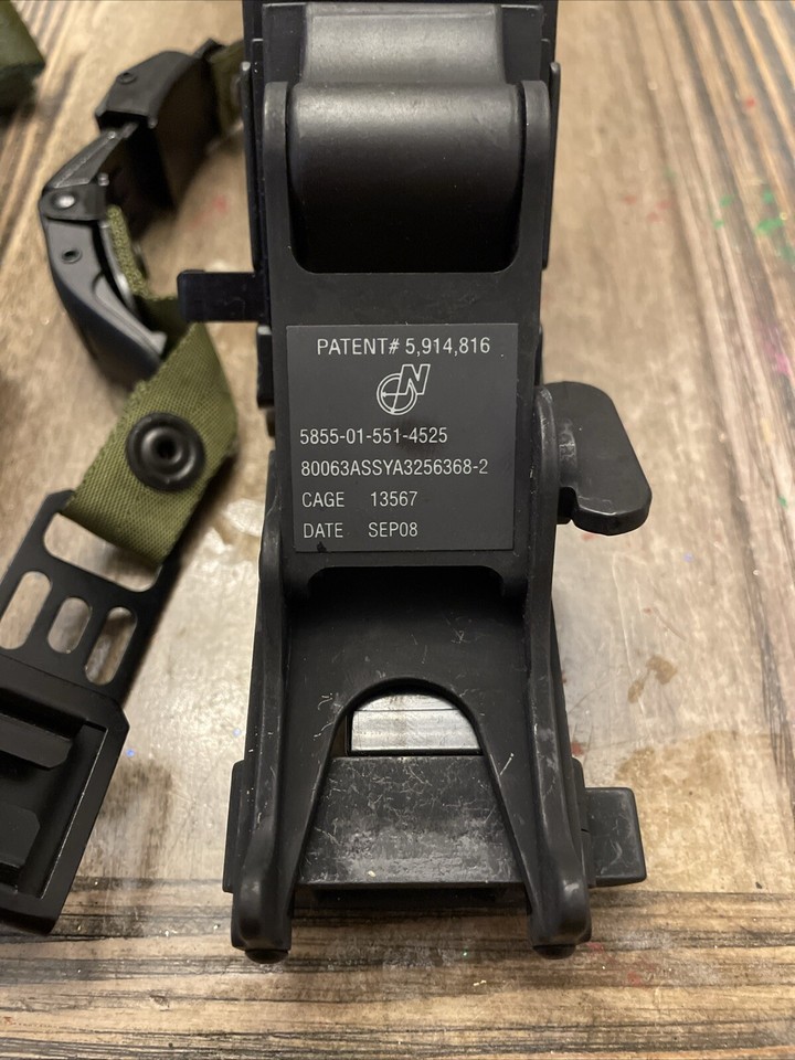 NEW USGI Norotos NVG Rhino Night Vision Helmet Mount Complete Pvs14 ...