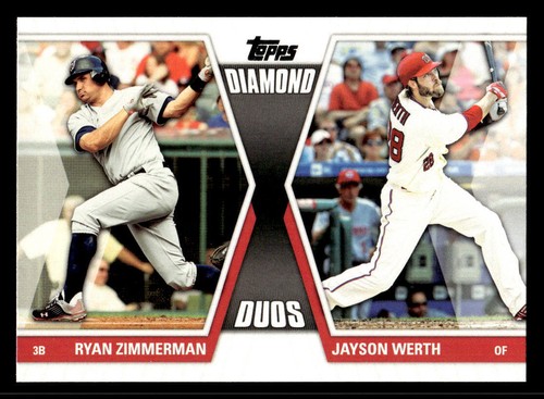 2011 Topps #DD-14 Ryan Zimmerman / Jayson Werth Diamond Duos (Series 2 ...