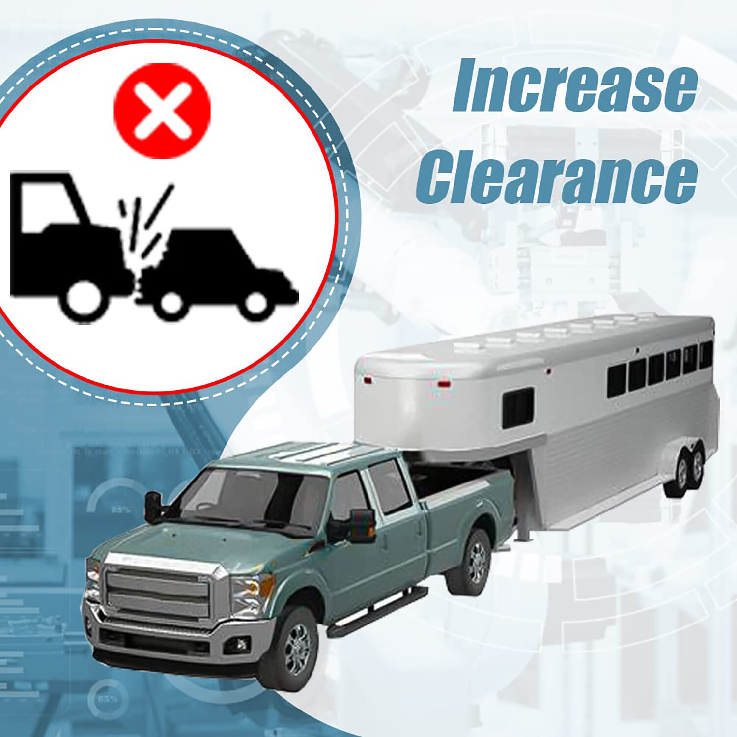 Gooseneck Extender Trailer Hitch W/2- 5/16" Ball 4" Offset Black Coated ...