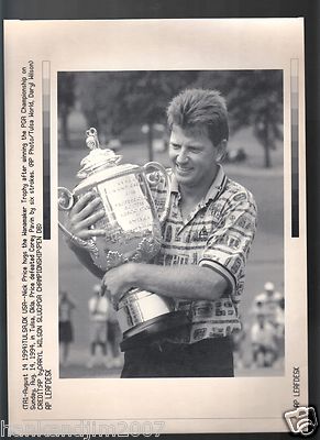 Nick Price 1994 PGA Championship Trophy A/P Laser Wire Photo with ...