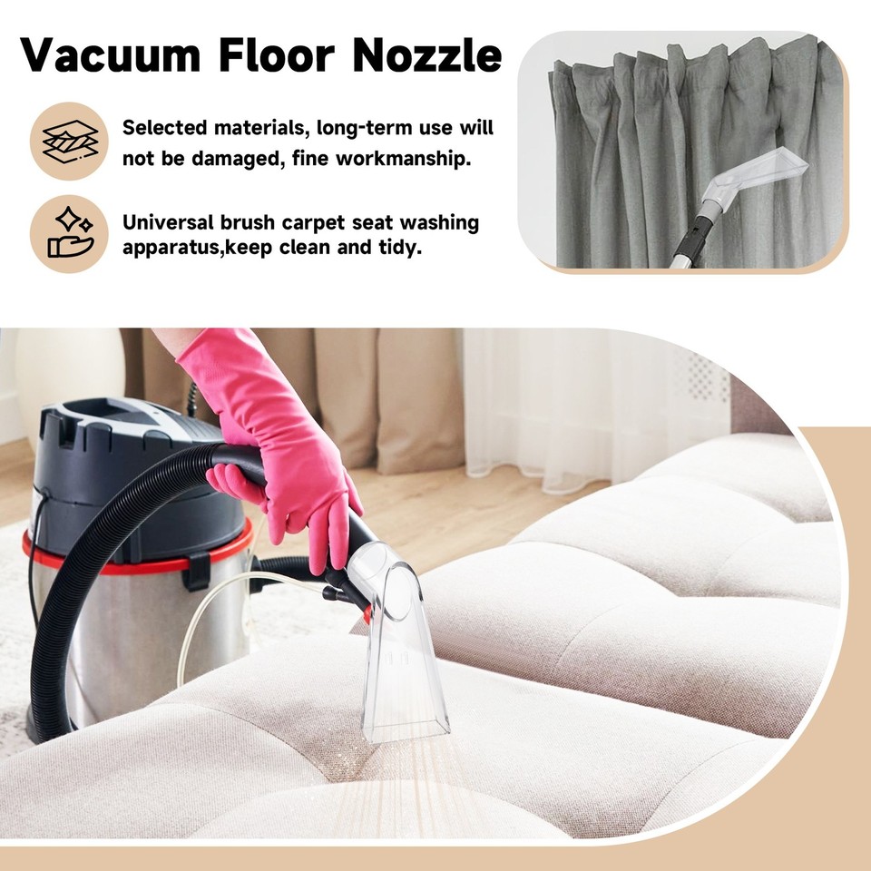 Extractor Tool Clear Head for Upholstery & Carpet Cleaning, Car ...