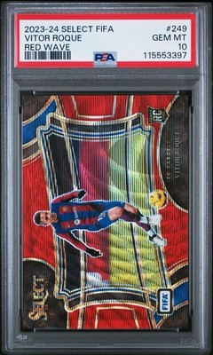 2023-24 SELECT #249 VITOR ROQUE ROOKIE RC RED WAVE PRIZM /149 PSA 10 ...
