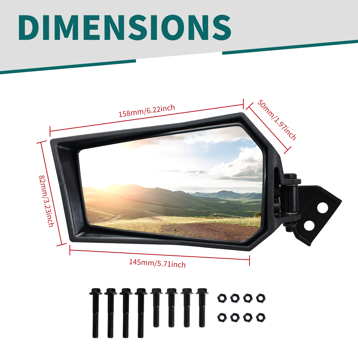 2pcs Adjustable Folding Rear View Side Mirrors for Polaris RZR/Turbo ...