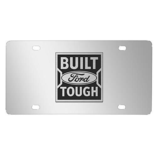 Ford Built Ford Tough 3D Mirror Chrome Stainless Steel License Plate | eBay