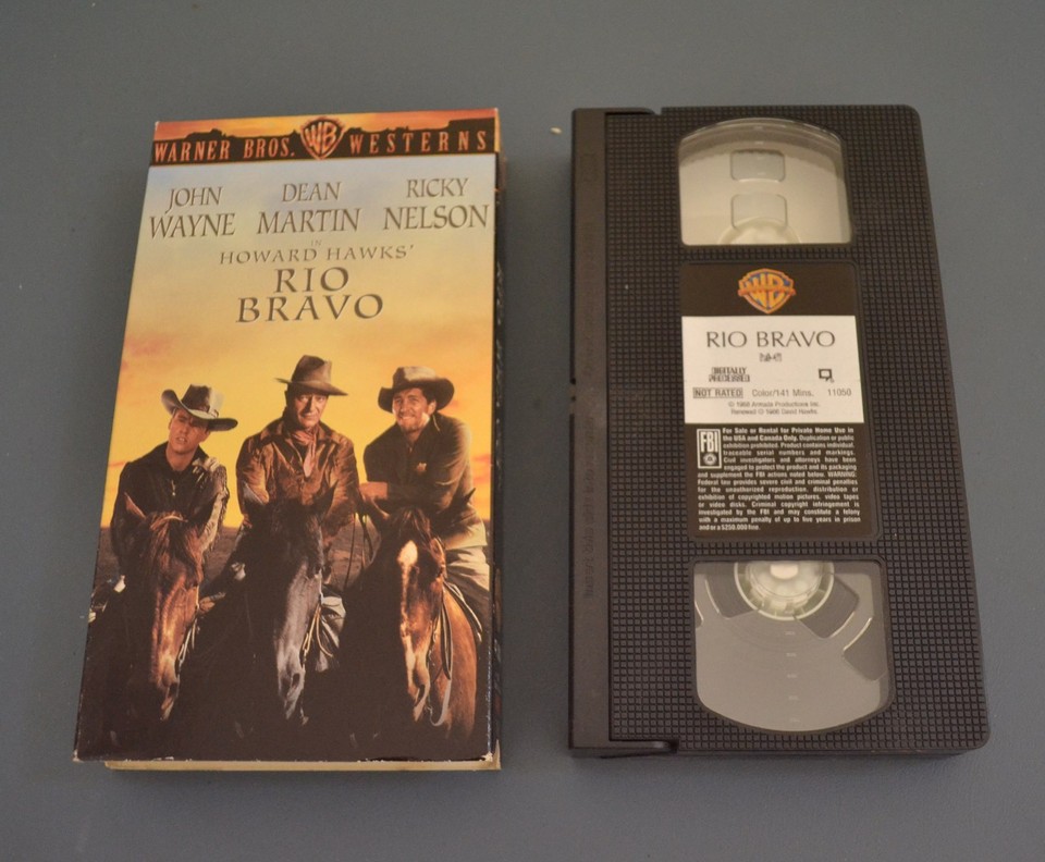 RIO BRAVO John Wayne, Dean Martin, Ricky Nelson,VHS / VCR 1995 Movie ...