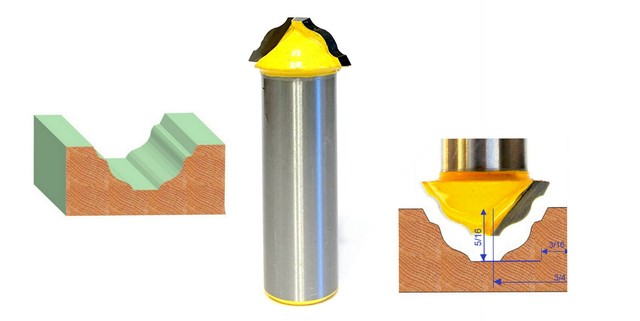 1 PC 1/2" Shank Faux Plunge Raised Panel Router Bit sct-888 for sale ...