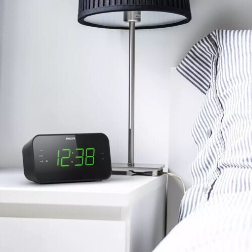 PHILIPS Digital Alarm Clock Radio, FM Radio Clock with Battery Backup ...
