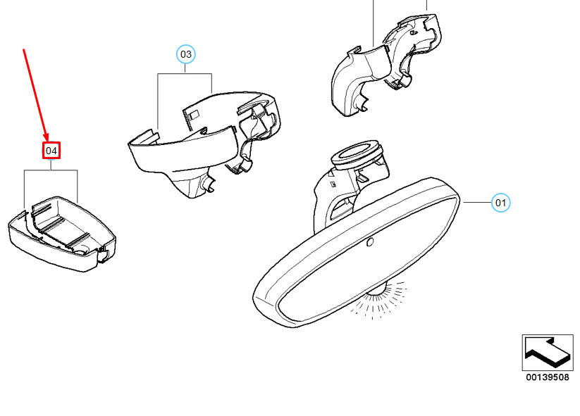 NEW BMW 1 E81 INTERIOR MIRROR BASEPLATE COVERS 51167117761 ORIGINAL | eBay