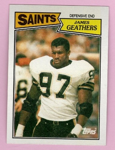 1987 Topps Football #282 James Geathers New Orleans Saints Defensive ...