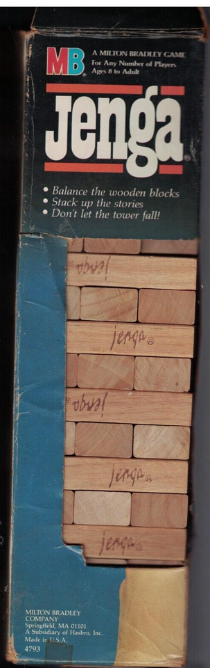 Original Vintage 1986 JENGA Game By Milton Bradley Complete Set | eBay