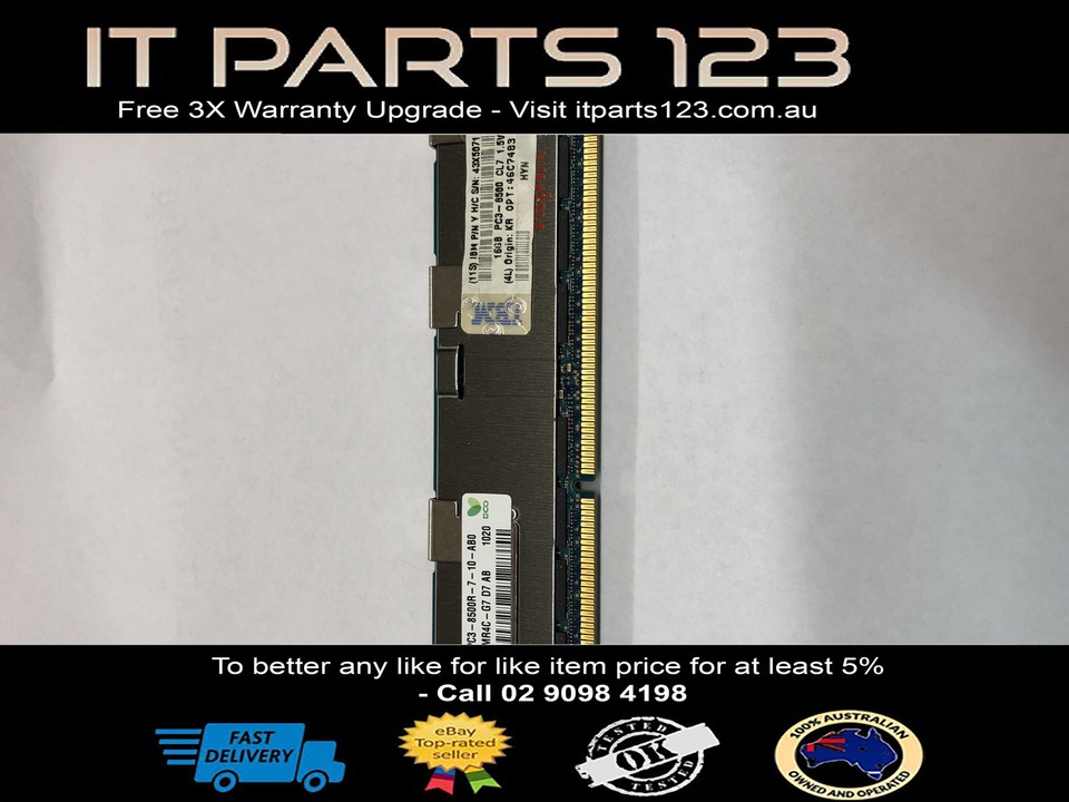 46C7489 IBM 16GB PC3-8500 SERVER RAM 46C7483 46C7489 | eBay Australia