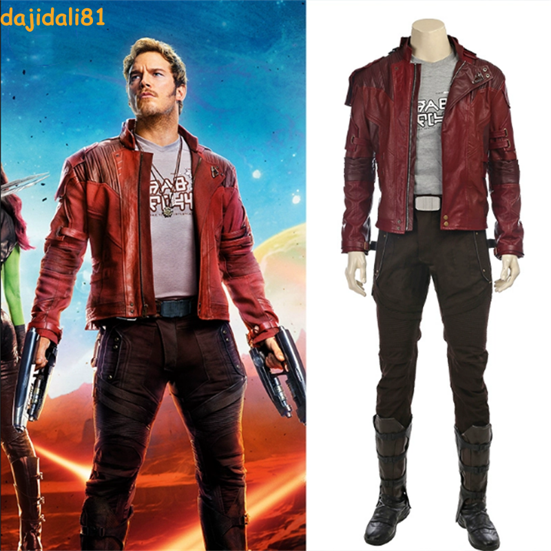 Guardians of the Galaxy Vol. 2 Star-Lord Cosplay Men Costume Halloween ...