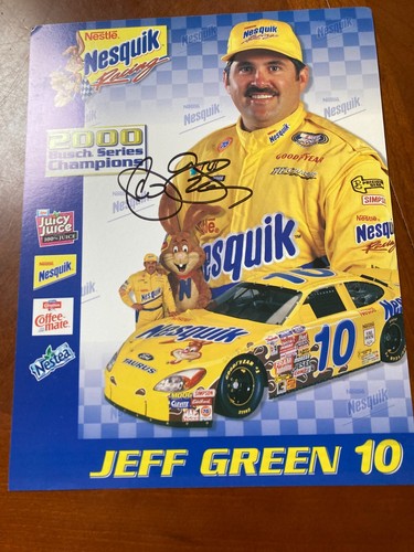 2000 Nesquik Racing Jeff Green Large Postcard - NASCAR - Autographed ...
