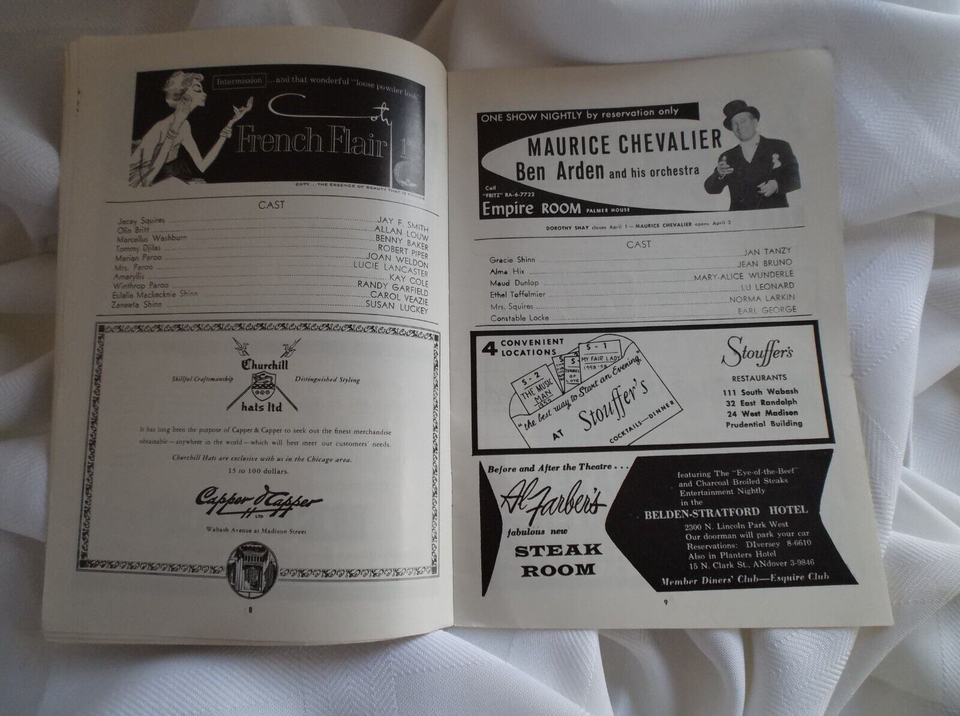 Music Man Forrest Tucker 1959 Stagebill Chicago's Theatre Magazine | eBay