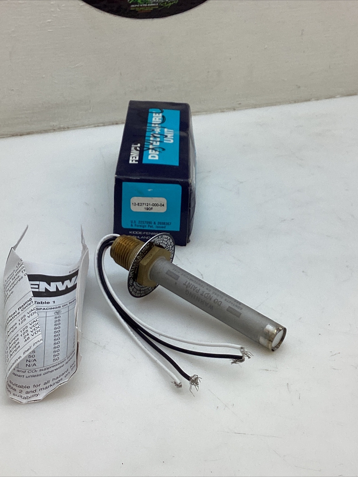 Fenwal 12-E27121-000-04 Detect-A-Fire 190F Open Rise Sensor for sale ...