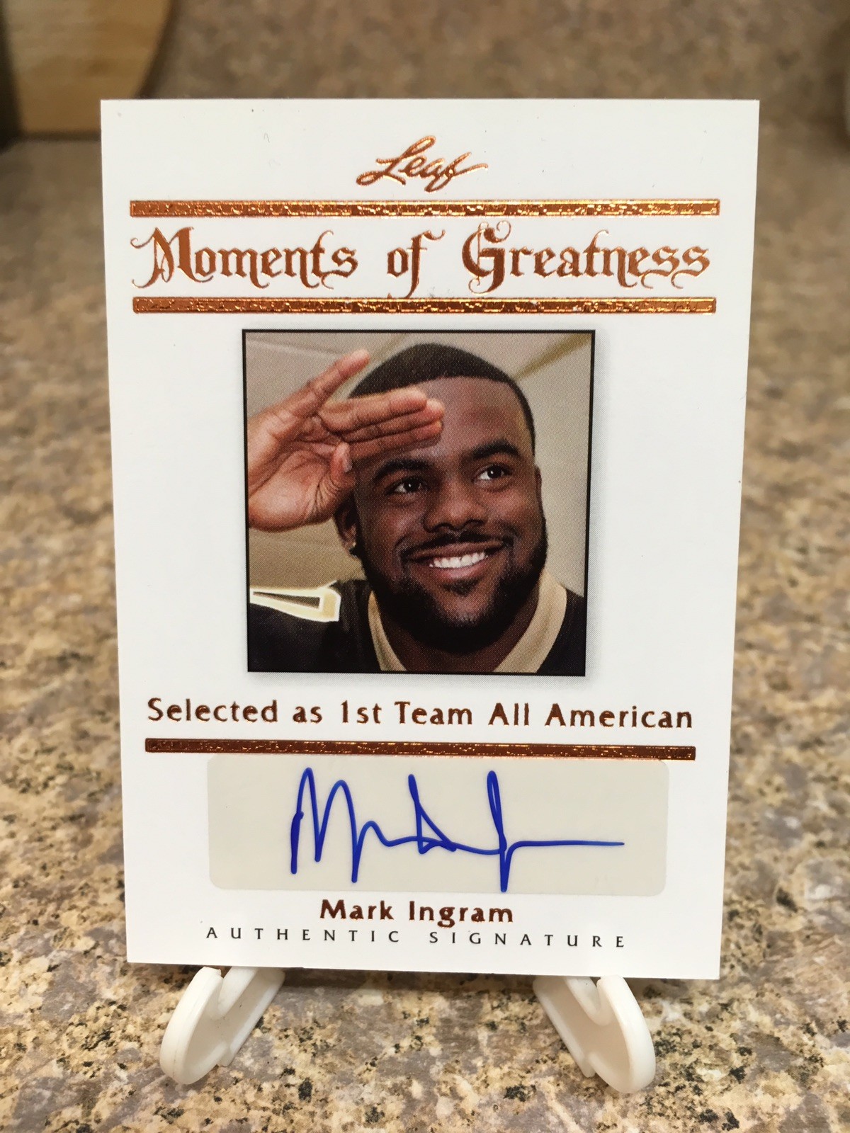 MARK INGRAM ROOKIE AUTOGRAPH 2011 LEAF MOMENTS OF GREATNESS RARE SP 14/ ...