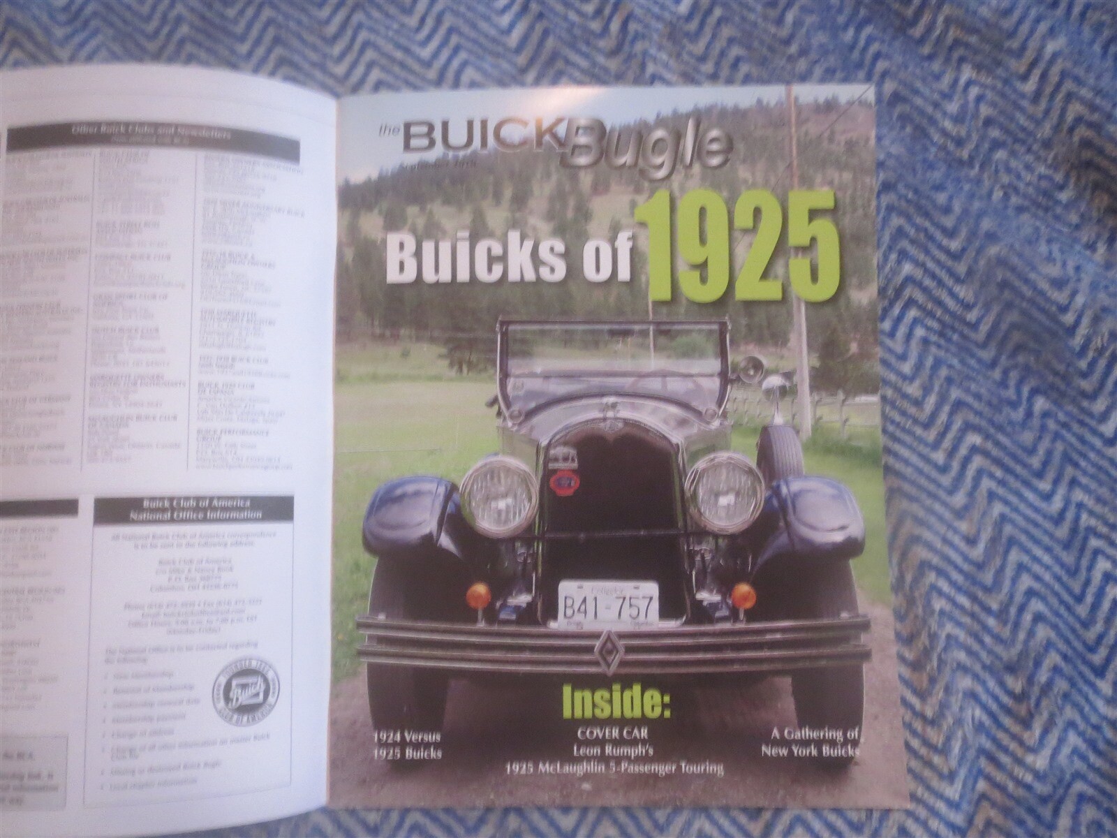 THE BUICK BUGLE MAGAZINE SEPT 2010 BUICKS OF THE 1925 McLAUGHLIN ...