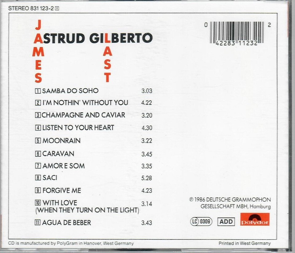 James Last/Astrud Gilberto–"Plus" (Paulo Jobim & Ron Last) POLYDOR CD ...