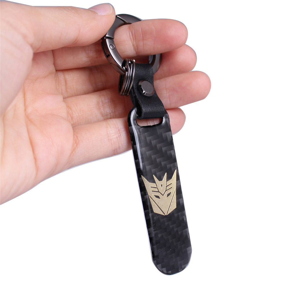 Carbon Fiber Gold Transformers Decepticons Keychain Key Ring Key Chain ...