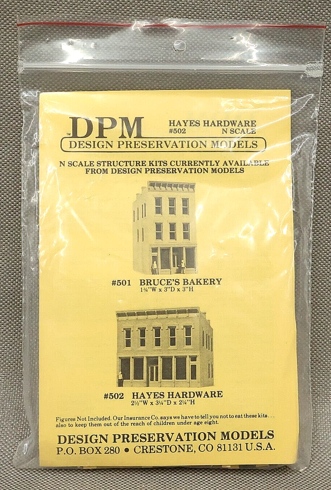 NOS N Scale Building Kit DPM Haye's Hardware Store Kit #502 New Old ...