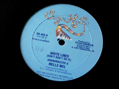GRANDMASTER & MELLE MEL~ WHITE LINES~ THE BEST~ OLD SCHOOL~ VG+~ SUGAR ...