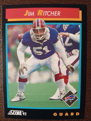 JIM RITCHER BUFFALO BILLS 1992 SCORE FOOTBALL CARD #350 | eBay