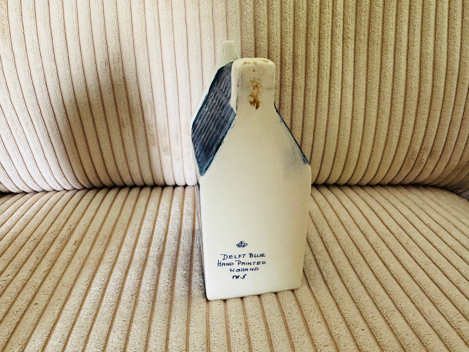 Old Vtg Delft Blue Handpainted Building LOT Clothing Store Bakery Dutch ...