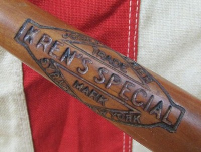Vintage 1930s Krens Special Wood Baseball Mini Bat Joseph G Kren 15 ...