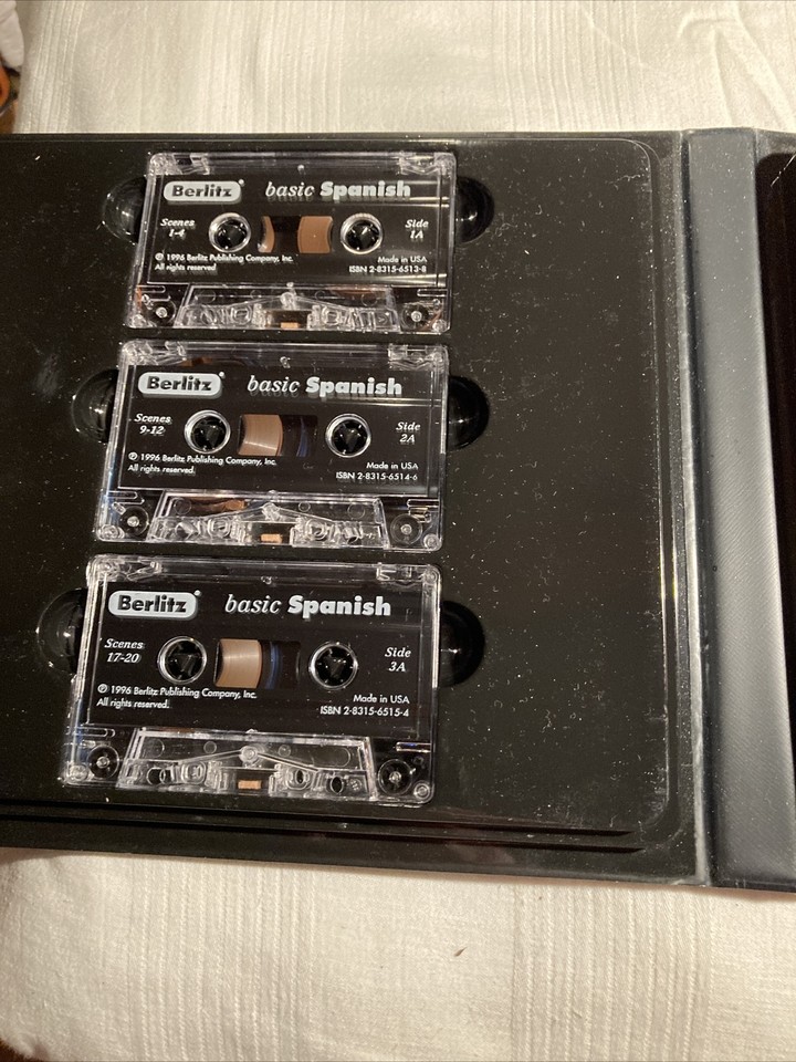 basic spanish course by berltz audio cassettes w/study guide | eBay